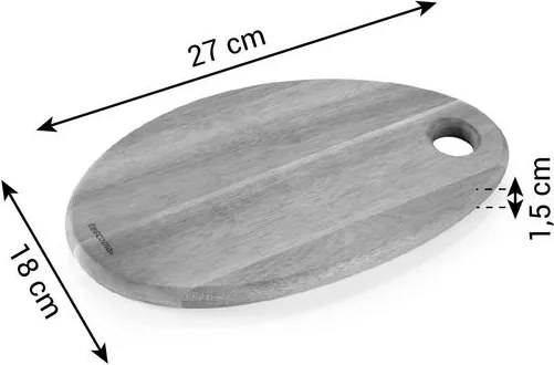 TESCOMA Servírovací a krájecí deska oválná FEELWOOD 27 x 18 cm