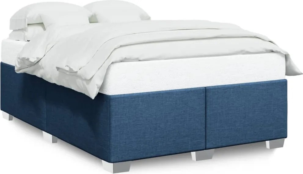 Rám postele bez matrace modrý 160 x 200 cm textil 3284491