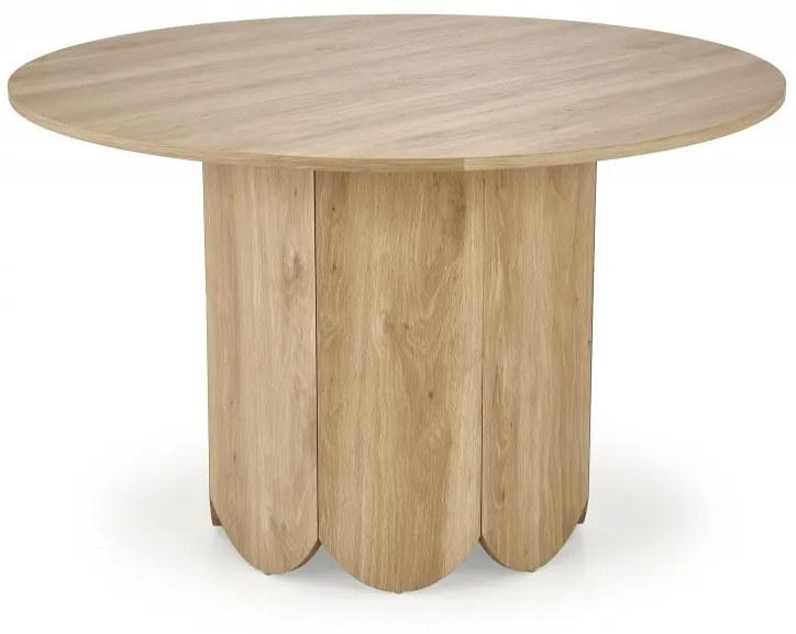 Jídelní kulatý stůl HUGO — průměr 120 cm, dekor dub