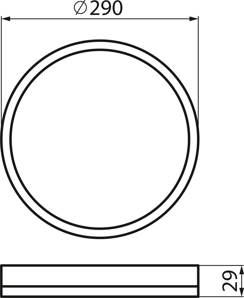 KANLUX KANLUX, AZPO stropní LED svítilna, průměr 290mm, 18,5W, 3000/4000/6000K, IP54, bílá, 31514