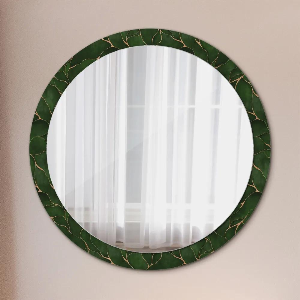 Kulaté dekorativní zrcadlo Abstraktní list fi 100 cm