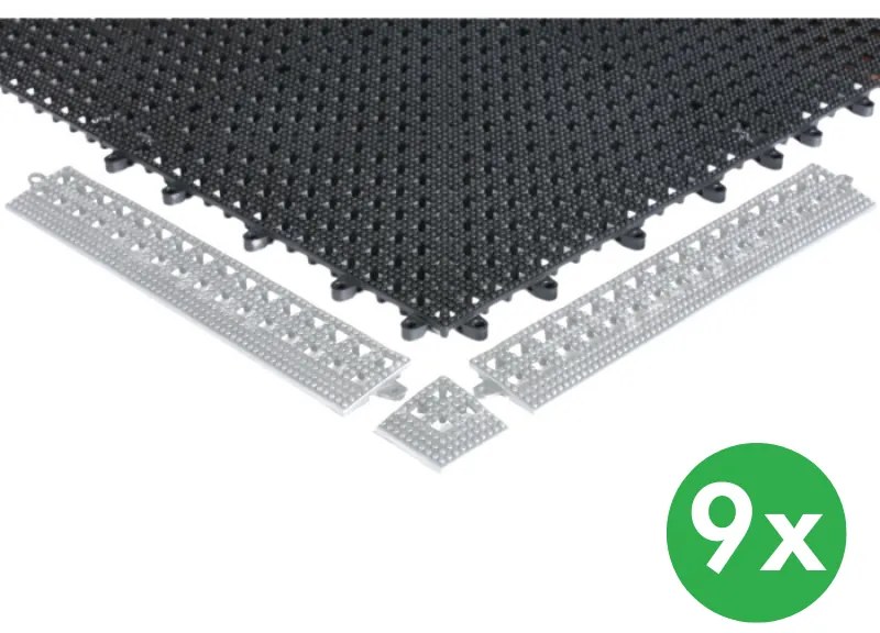 Variabilní ohebné protiúnavové dlaždice, 0,3 x 0,3 m, 9 ks