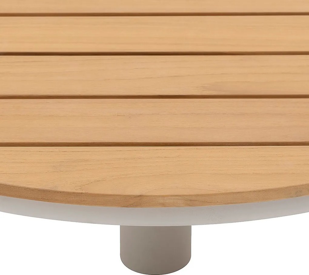 Hliníkový stolek EMOTION Ø 87 cm (teak)