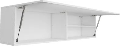 HOMCOM koupelnová nástěnná skříňka s tlumeným klapkovým víkem, 2 přihrádkami a nastavitelnou policí, 120x23x30 cm, bílá