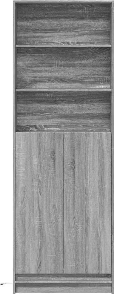 Skříň highboard s LED šedá sonoma 69 x 32,5 x 200 cm kompozit 3307910