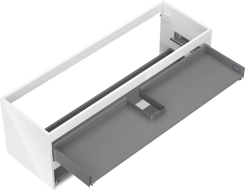 Mexen Box-A, závěsná skříňka 140 cm, 2 zásuvky, bílá lesklá, 91AX0-1400-470-2-00