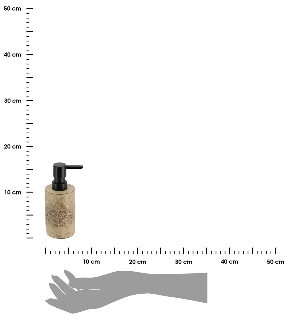 Dávkovač mýdla Klass Natural, kombinace barev/s černými prvky, 160 ml