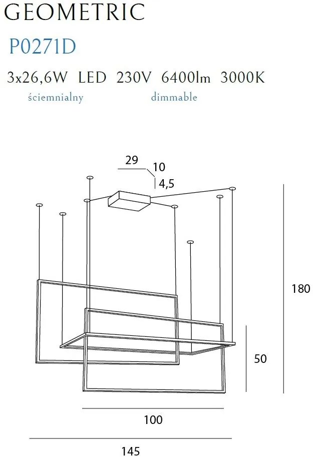 Maxlight Závěsné svítidlo Maxlight P0271D GEOMETRIC