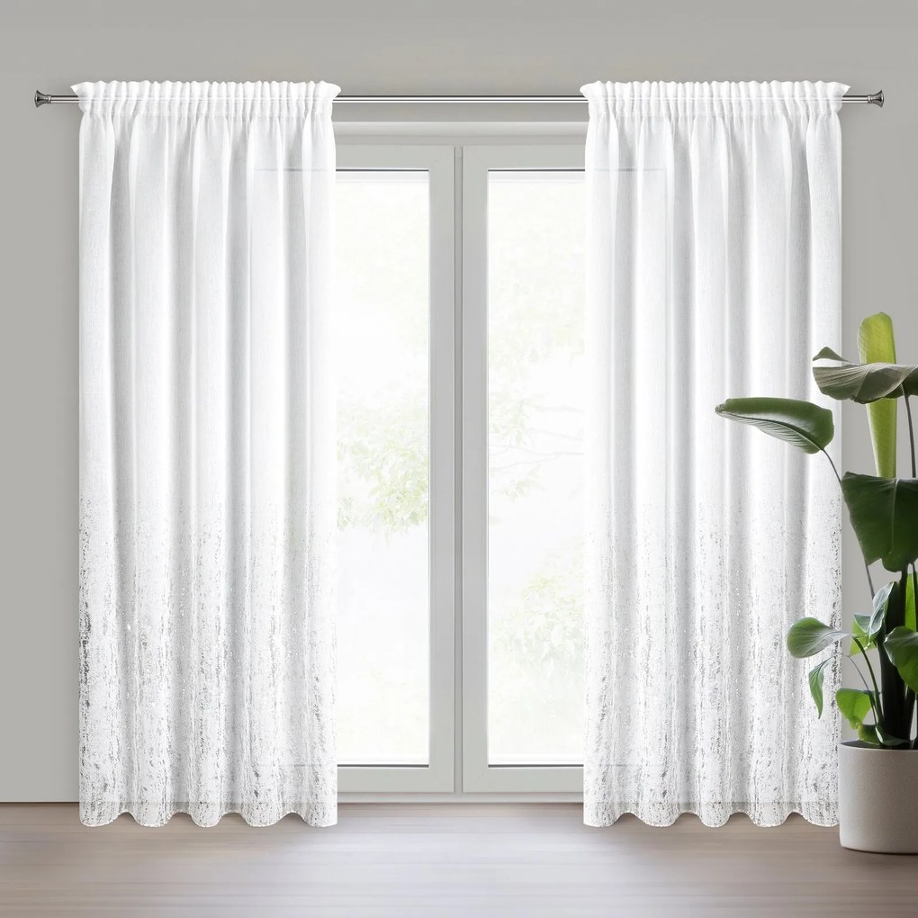 ZÁCLONA NA PÁSCE OLIVIE 140X270 CM VZOROVANÁ