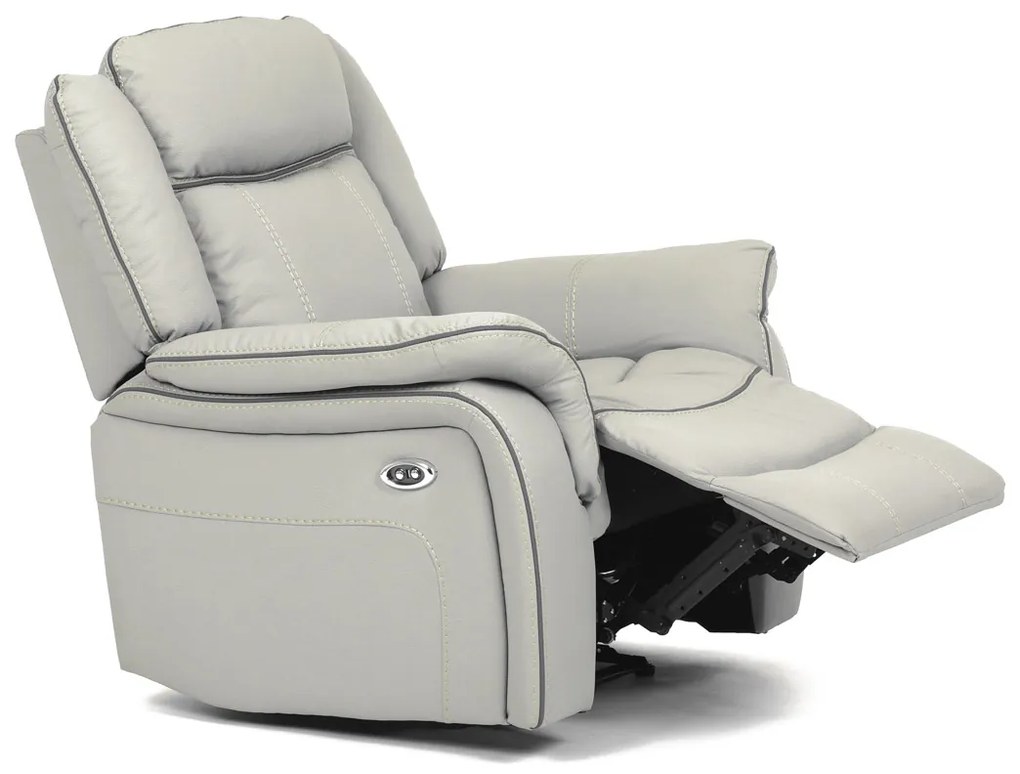 AUTRONIC TV a relaxační křeslo s elektrickým ovládáním, potah ekokůže v odstínu lanýž TV-4119 LAN