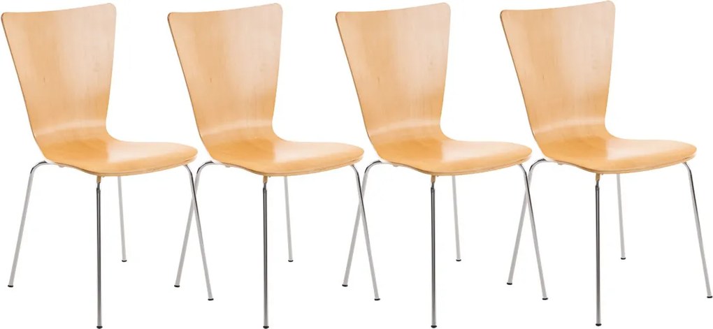 Sada 4 konferenčních židlí Aaron – přírodní