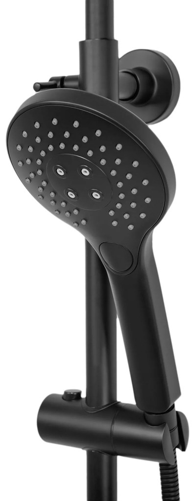Rea Vincent, sprchový set s termostatickou baterií a dešťovou hlavicí 25cm, černá m atná, REA-P6600