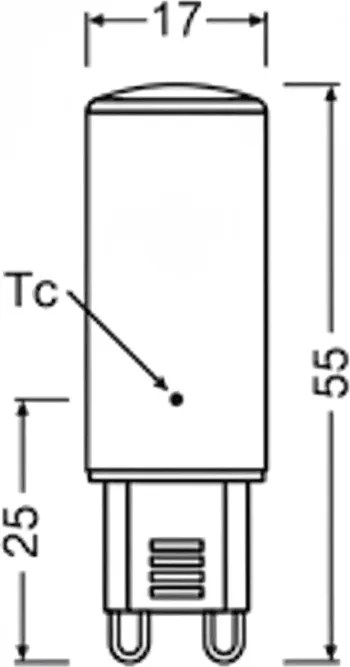 Krokově stmívatelná LED žárovka OSRAM G9 4W 2700K 470 LM
