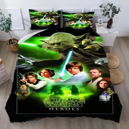 3-dílné ložní povlečení Star Wars Yoda 3D Varianta: YODA 14, Velikost: EU SuperKing (260cmx220cm)