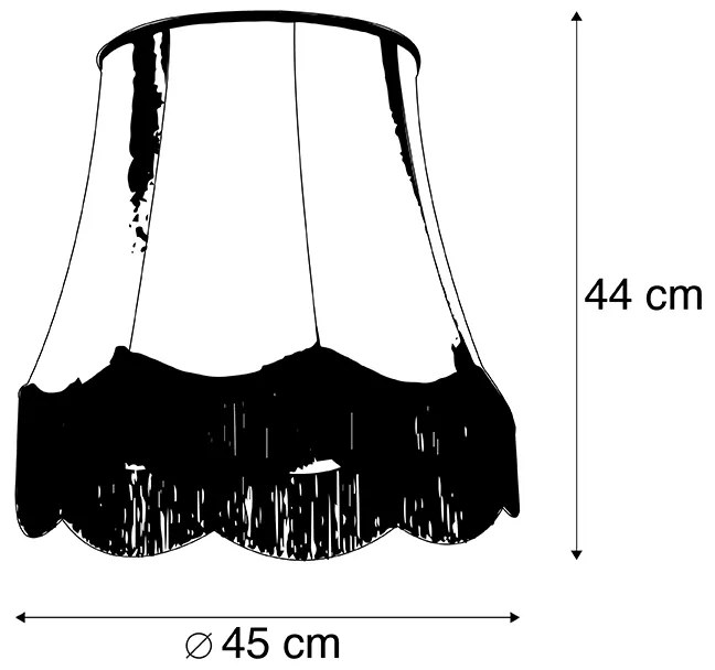 Stínidlo z hedvábí černé se šedou 45 cm - Granny
