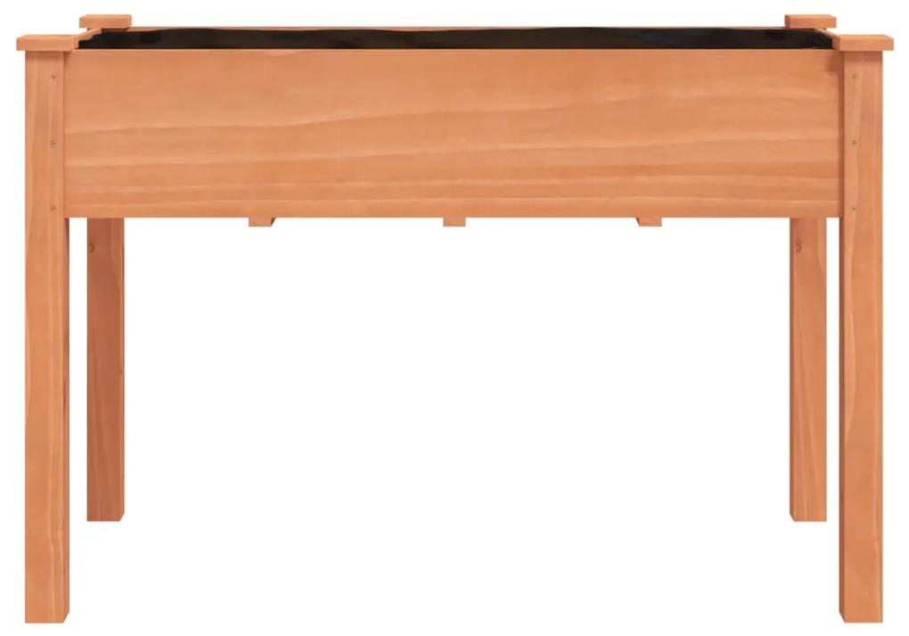 Truhlík s vložkou hnědý 118 x 59 x 76 cm masivní jedlové dřevo,  364234