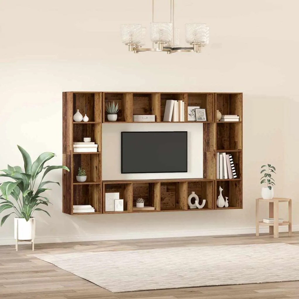 Sestava TV skříněk 4 ks Hnědá Kompozitní dřevo 3393543