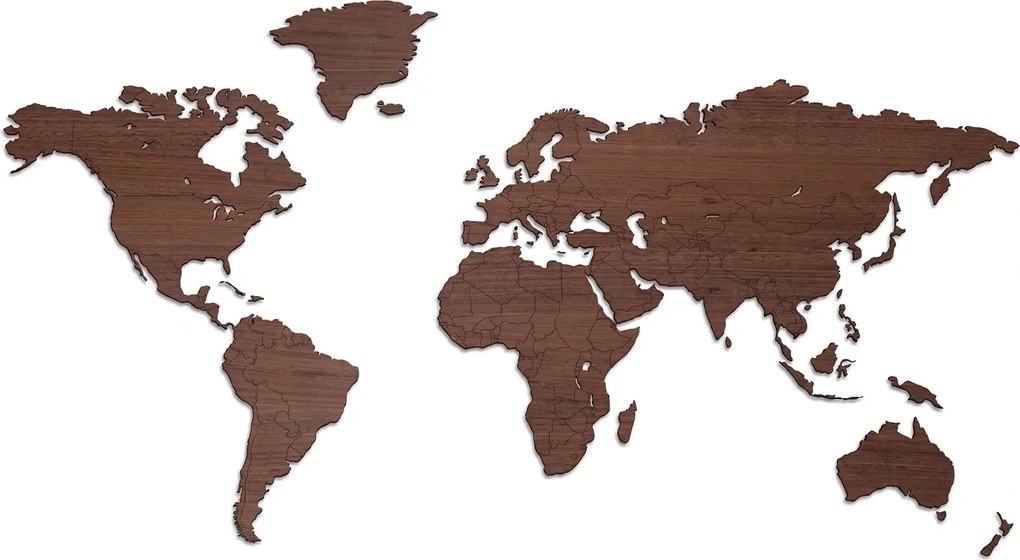 Magnetická mapa světa Geo Matrix Černá HDF / 216 x 108 cm