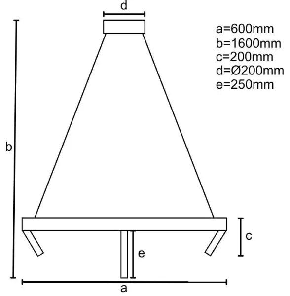 LED Stmívatelný lustr na lanku LED/85W/230V 3000-6500K + dálkové ovládání