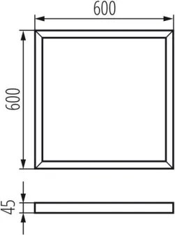 Montážní rámeček pro LED panel Kanlux BRAVO ADTR 6060 B 27615