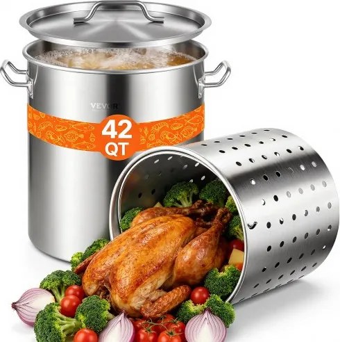 Nádoba z nerezové oceli, 42litrové velké hrnce na vaření – SP354003D