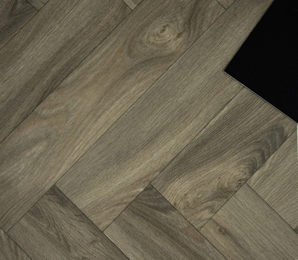 Beauflor, PVC podlaha - lino Blacktex Laurel Oak 669D - dub, na míru, šíře 4m, hnědá, filc, chodba / předsíň