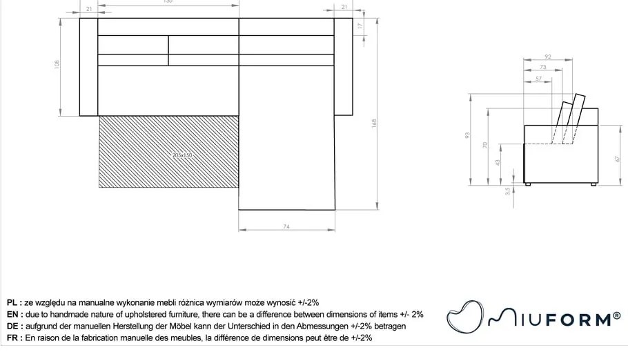 Krémová rozkládací rohová pohovka (variabilní) Homely Tommy – Miuform