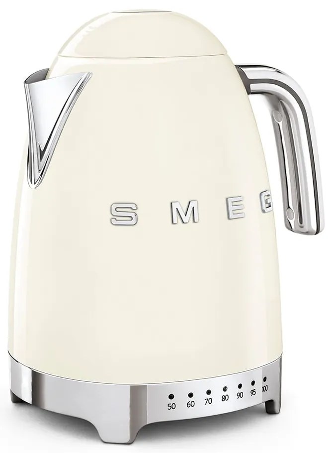 Krémová rychlovarná konvice z nerezové oceli 1,7 l Retro Style – SMEG