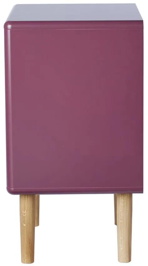 Fialový lakovaný noční stolek Tom Tailor Color 40 x 33,5 cm
