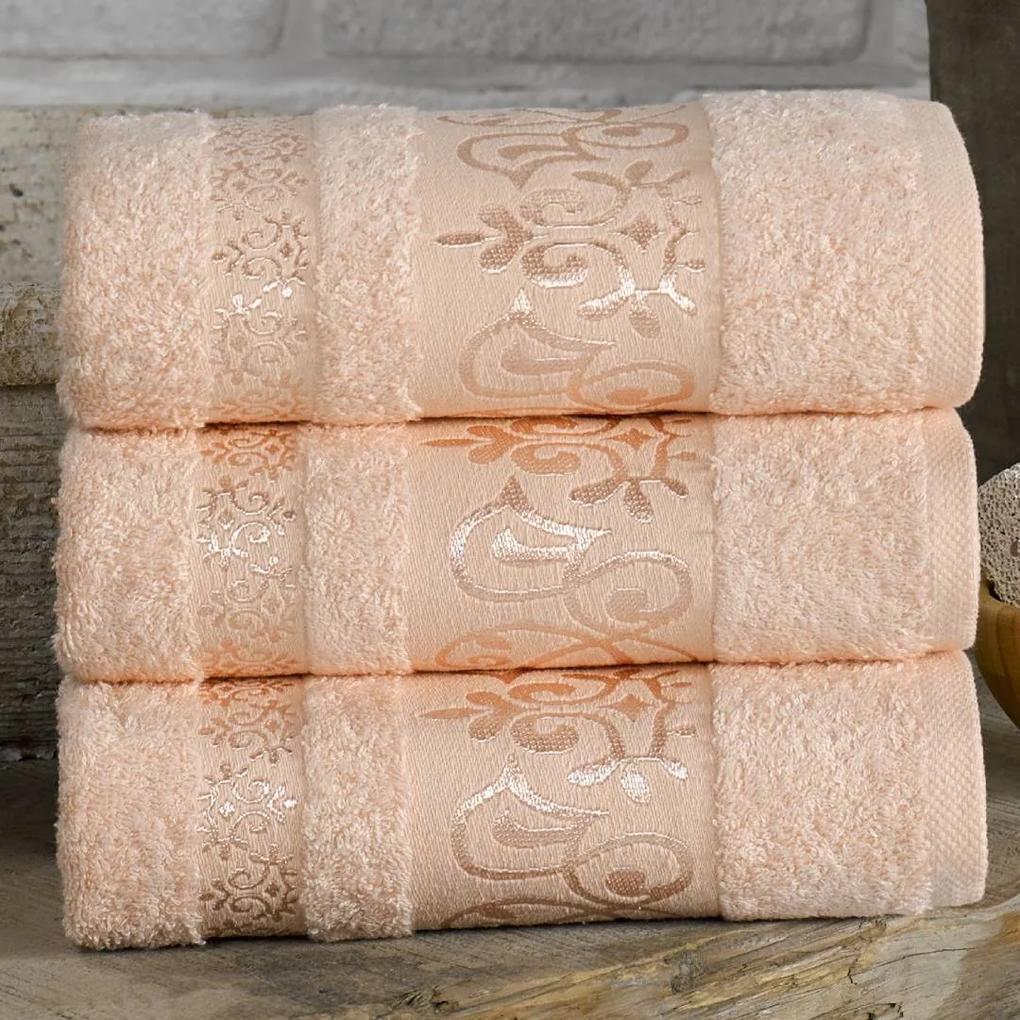 XPOSE ® Bambusový ručník CATANIA - lososová 50x90 cm