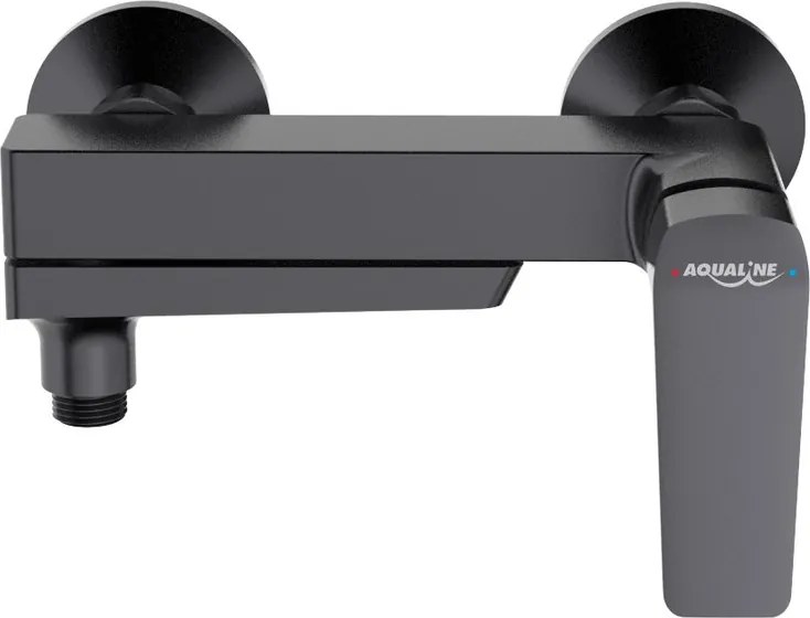 Aqualine Flery sprchová baterie nástěnná 150 mm páková otočné ramínko gun metal šedá FY010GM