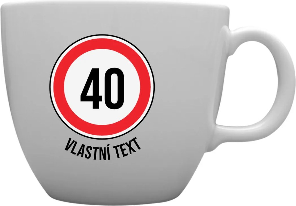 Personalizovaný MEGA XXL keramický hrnek 1 000 ml - narozeninová dopravní značka