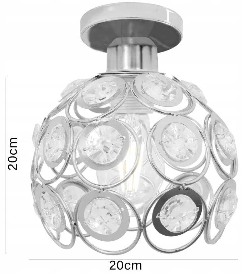 Toolight - Stropní lampa E27 60W APP204-1C, chrom, OSW-00400