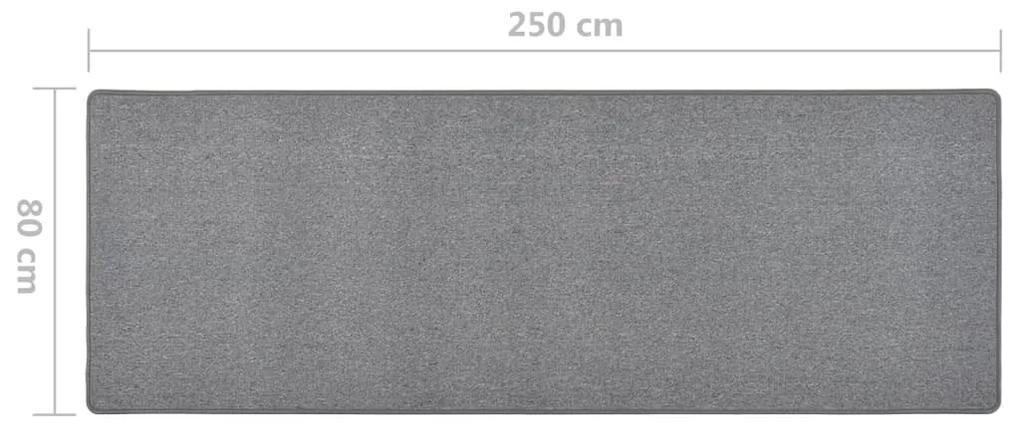 Běhoun tmavě šedý 80 x 250 cm