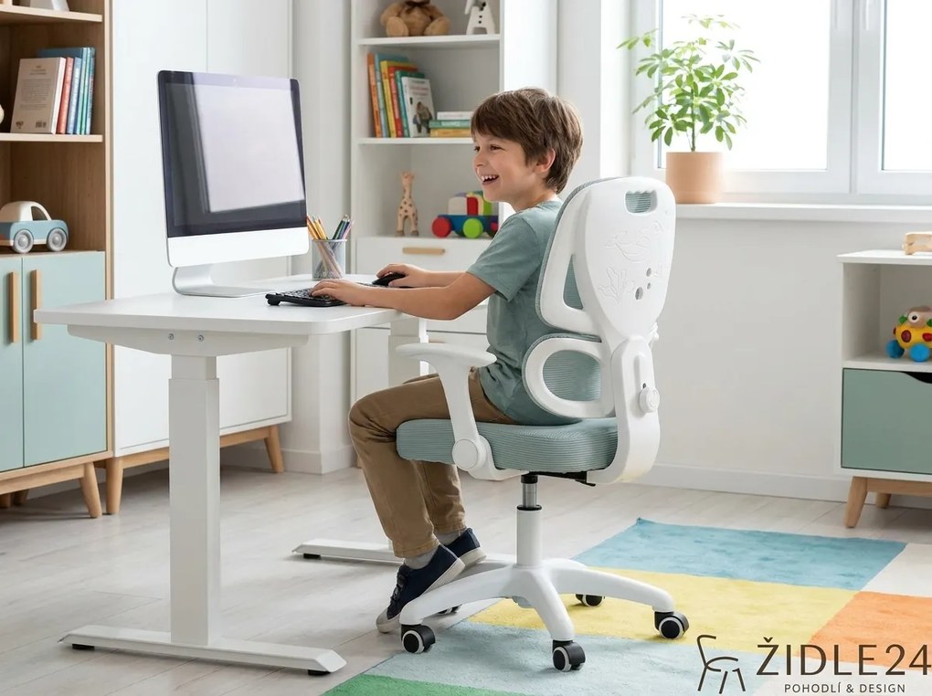 Dětská rostoucí židle PROKID - zelená síťovina
