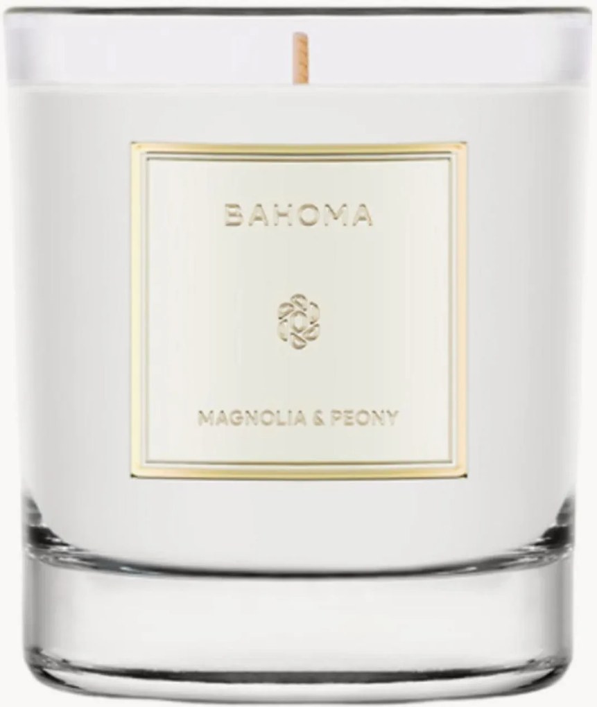 Ručně vyráběná vonná svíčka Magnolia & Peony (citrus, pivoňka)