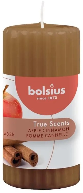 Bolsius Aromatic 2.0 Válec rýhovaný 60x120mm Apple Cinammon, vonná svíčka