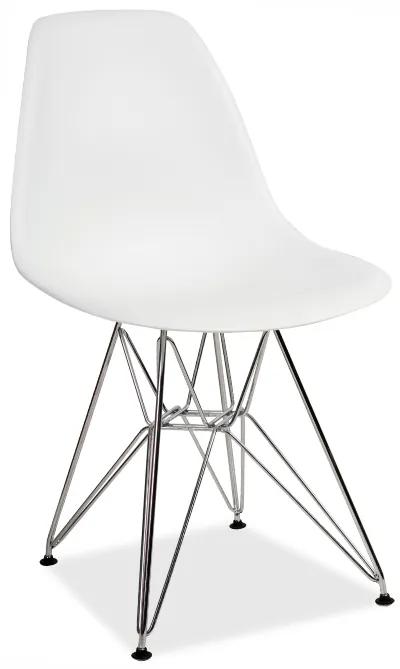 MAXIVA Jídelní židle - LINO, plastový sedák, chromované nohy | BIANO