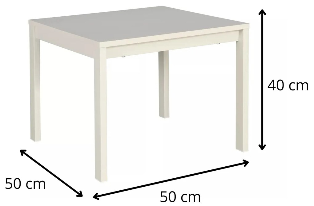 Konferenční stolek Frost 50 cm krémový