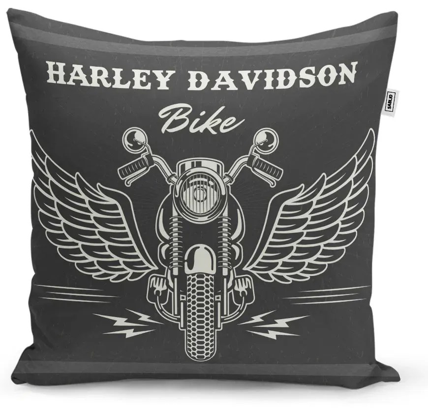 Sablio Polštář Harley-Davidson S křídly - 50x50 cm