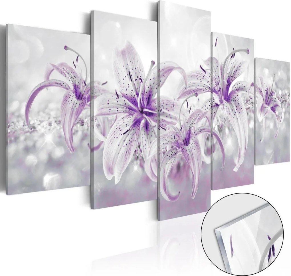 Obraz na akrylátovém skle - Purple Graces [Glass] - 100x50
