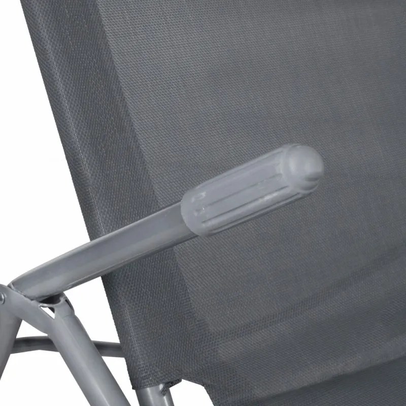 Zahradní lehátko SPRINGOS SIESTA tmavě šedé