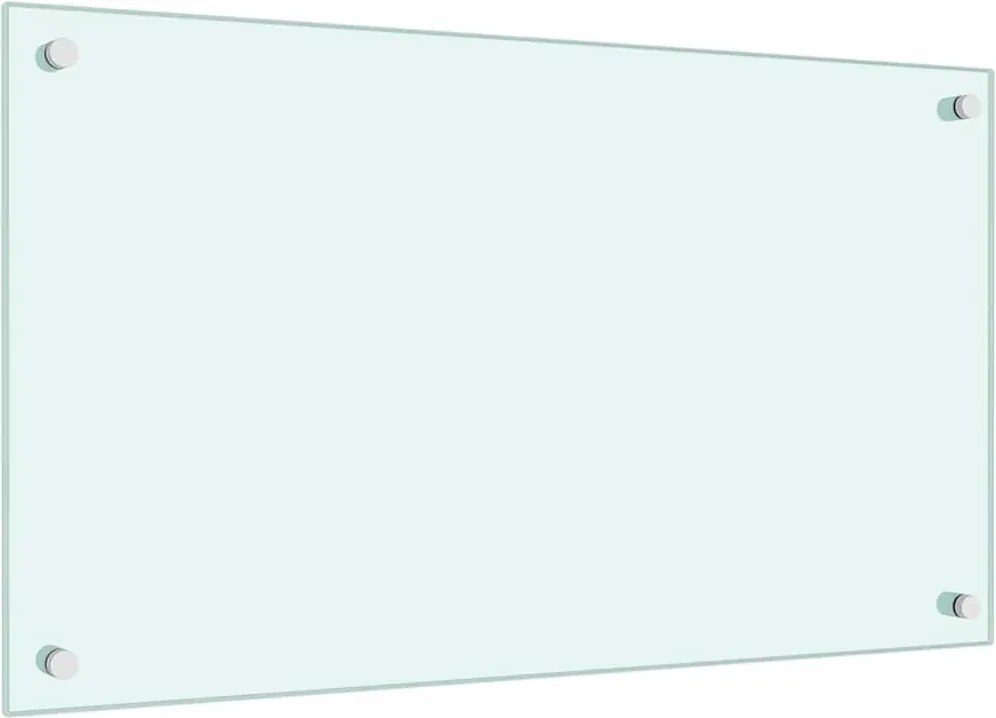 Kuchyňský panel mléčný 70 x 40 cm tvrzené sklo 249451