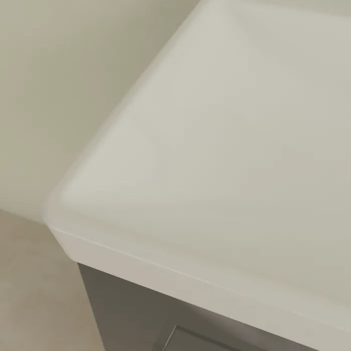 VILLEROY & BOCH Villeroy &amp; Boch AVENTO - Dvojité umyvadlo 1200x470x160 mm, s přepadem, bílá Alpin CeramicPlus 4A23CK01