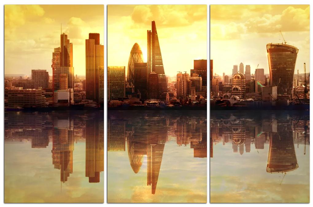 Obraz na plátně - Západ slunce Londýn 128B (90x60 cm  )