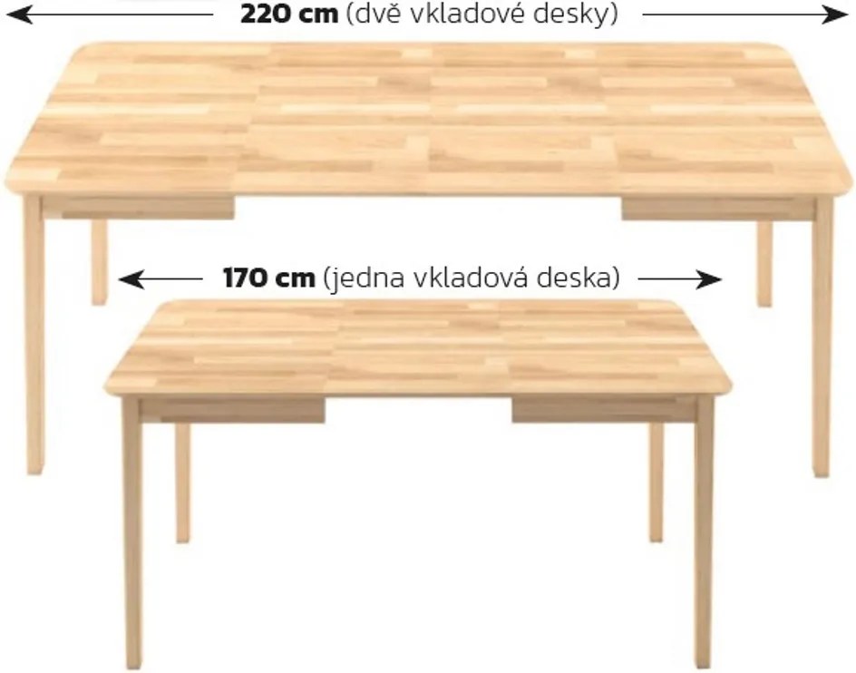 Stima Rozkládací jídelní stůl ST57 Rozměr stolu: 120 x 80 cm (+50 cm), Odstín: Dub (moření)