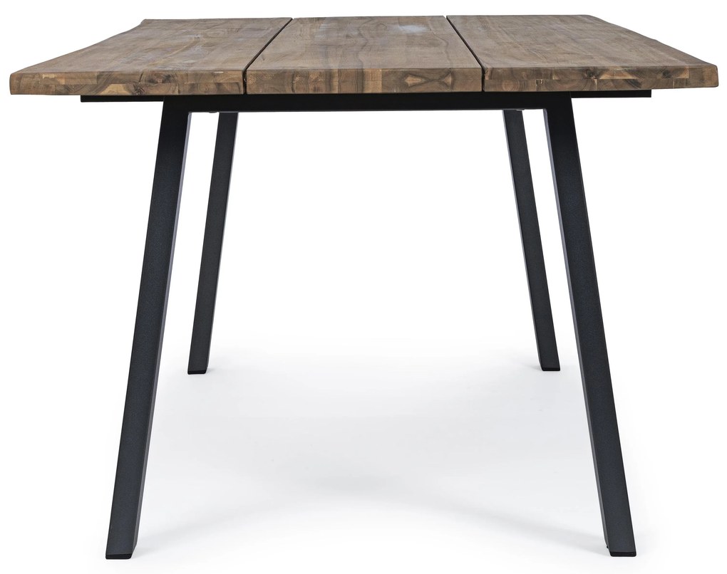 BIZZOTTO Zahradní jídelní stůl OSLO 100x200 cm s černými nohami 0806910
