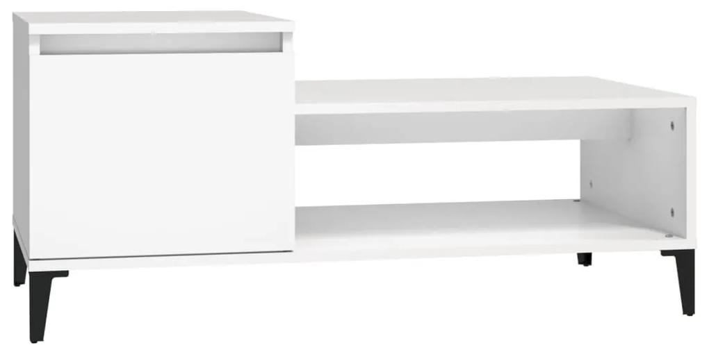 821132 vidaXL Konferenční stolek bílý 100 x 50 x 45 cm kompozitní dřevo