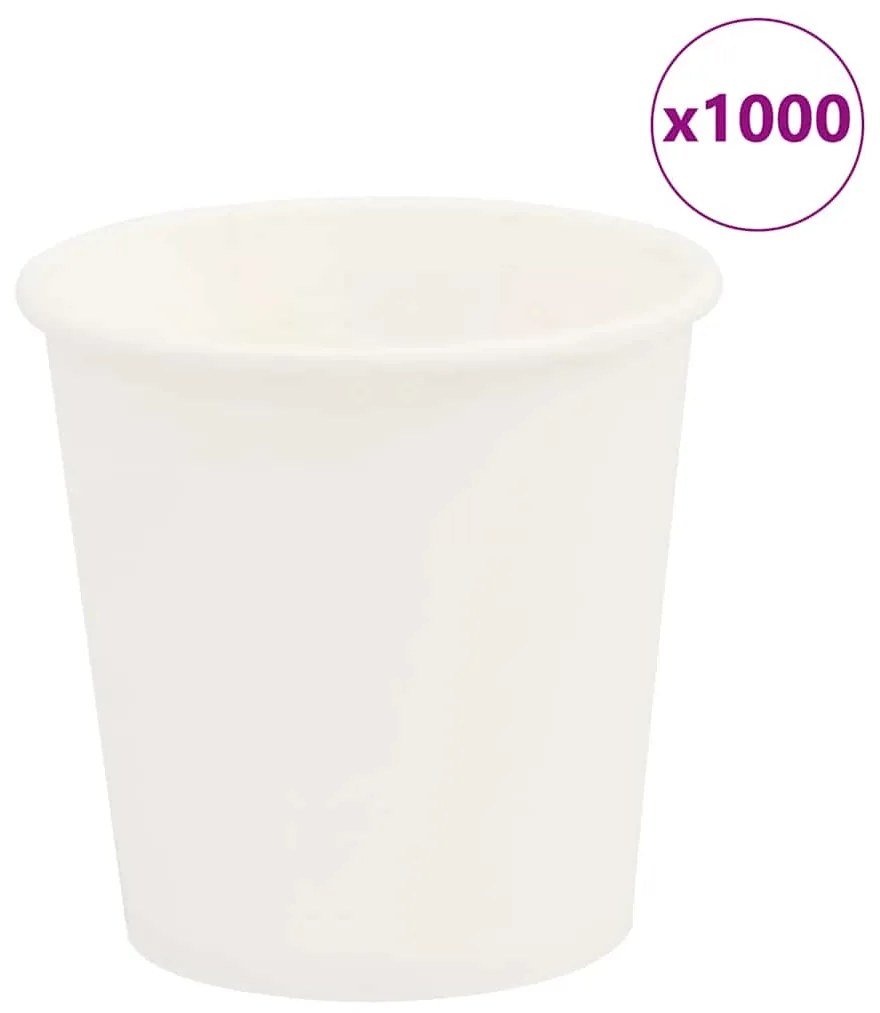 Papírové kelímky na kávu 1000 pcs 4oz 100ml bílé