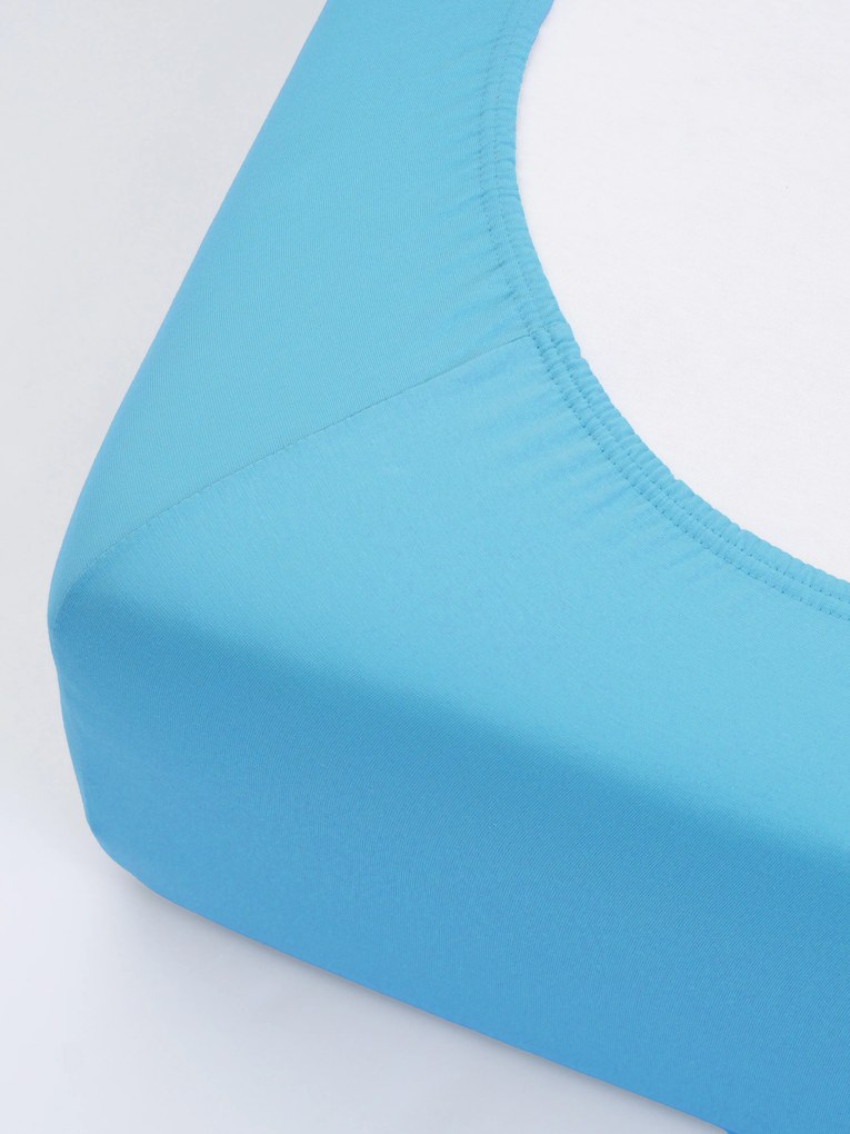 MK Lůžkoviny Jersey prostěradlo do postýlky s elastanem 60 × 120 cm – světle modré